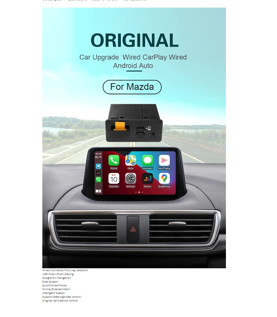 For Mazda 3 6 2 CX5 CX3 CX8 CX9 Miata MX5 TK78669U0C Retrofit ...