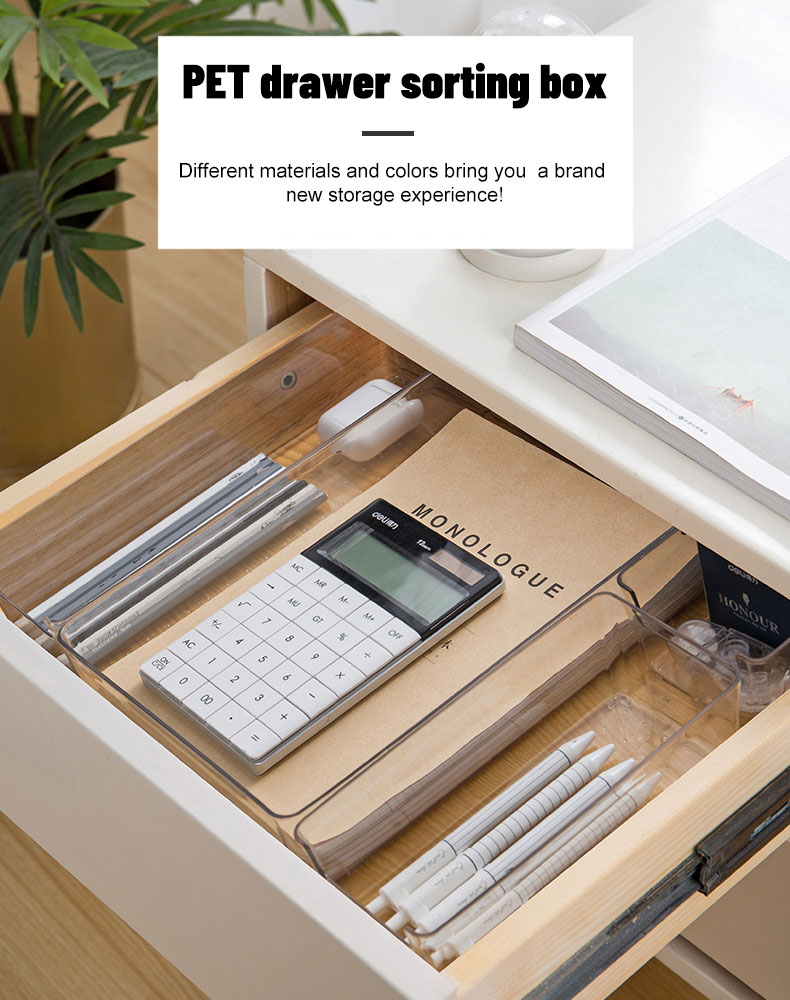 Desktop Drawer Organizer – Transparent Partition Box for Kitchen ...