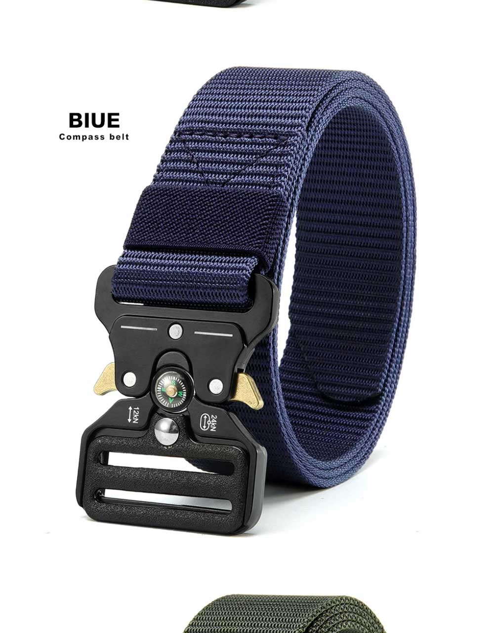 Men's Belt Army Outdoor Hunting Compass Tactical Multi Function Combat ...