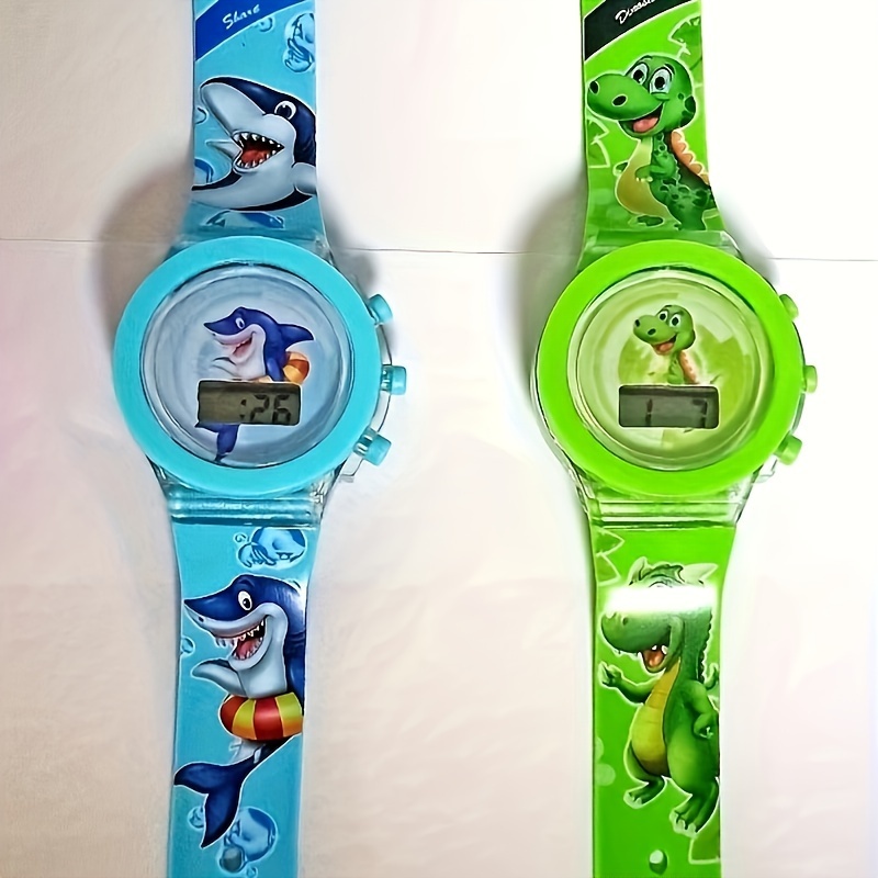 Cute Unicorn Luminous Digital Watch, Cartoon Animal Luminous Silicone ...