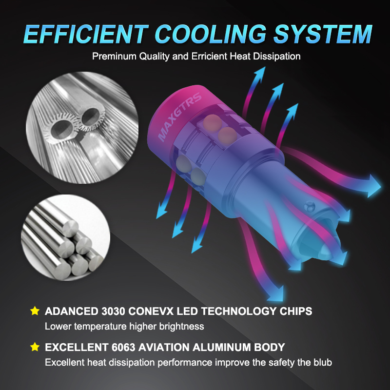 MAXGTRS 2Pcs BA9S LED BAX9S H21W BAY9s 3030 LED Bulbs H6W T4W Car ...