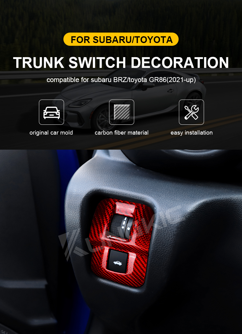 KUNGKIC Real Dry Carbon Fiber For Subaru BRZ Toyota GR86 2021-2024 Car ...