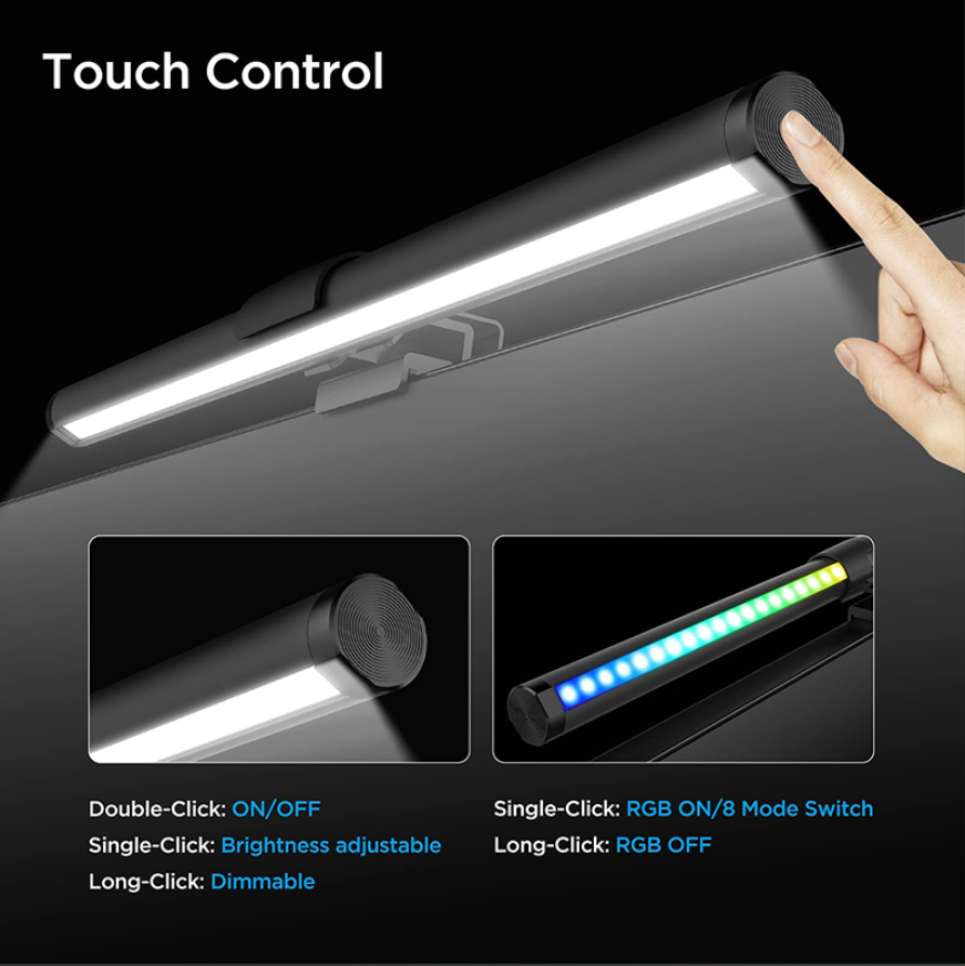 Remote Monitor Light Bar Dimmable Screen Hanging Lights USB Led Table ...