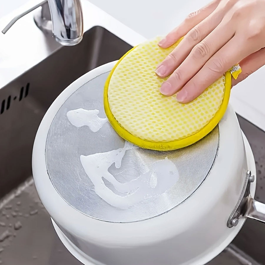 5pcs Double-Sided Dishwashing Sponges - Perfect For Household Cleaning ...