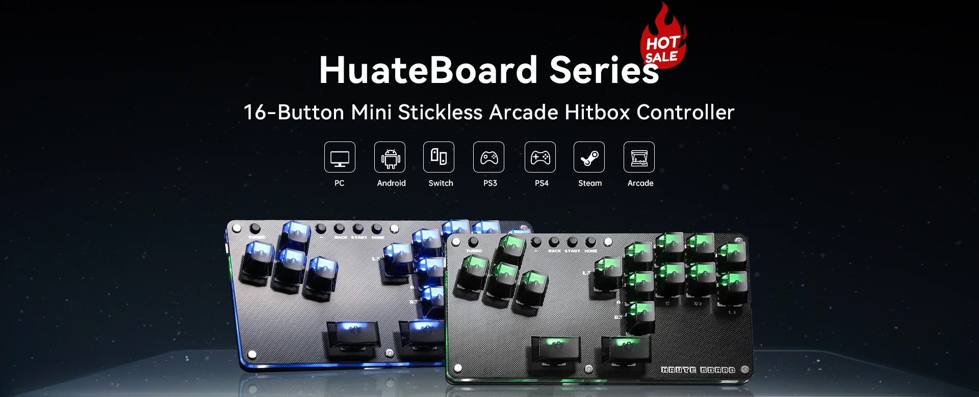⭐⭐⭐Haute42 Fightstick Hitbox Leverless Controller Mini Stickless Arcade ...
