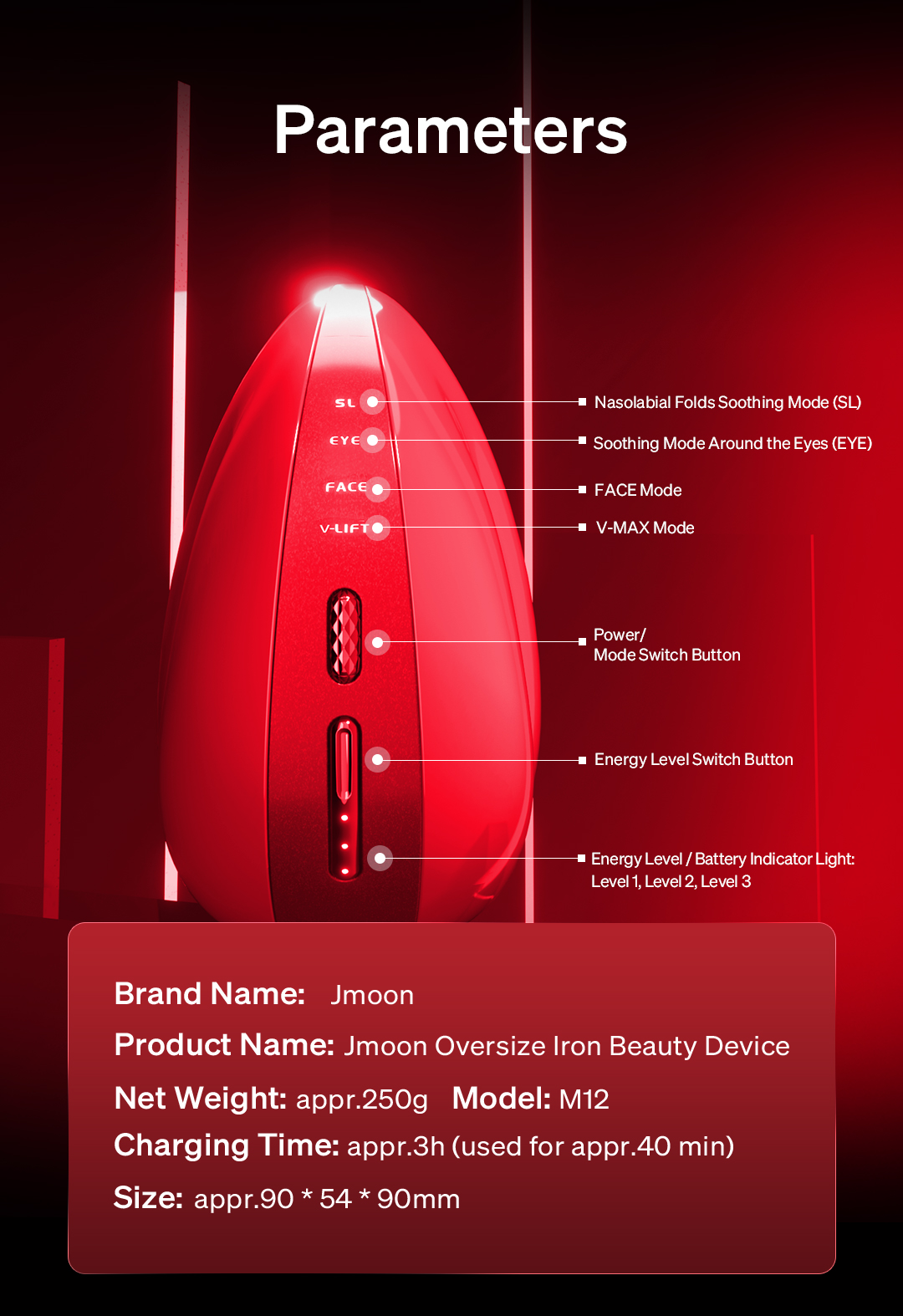 Jmoon Iron Beauty Device 3x Lift and Tighten Skin Home Use RF Beauty ...