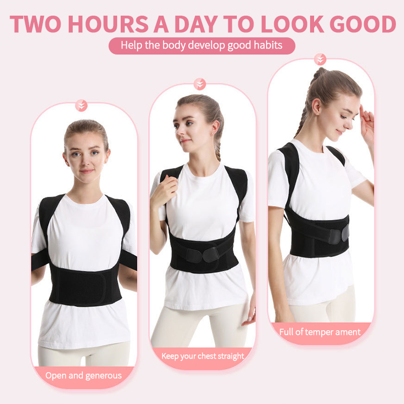 Breathable Back Correction Strap Adult Posture Corrector Belt Women Men ...