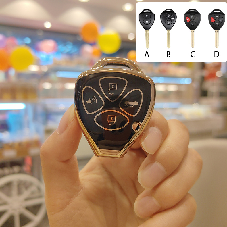 2/3/4 buttons car remote key case for Toyota Vios Vitz Altis Hilux Vigo ...