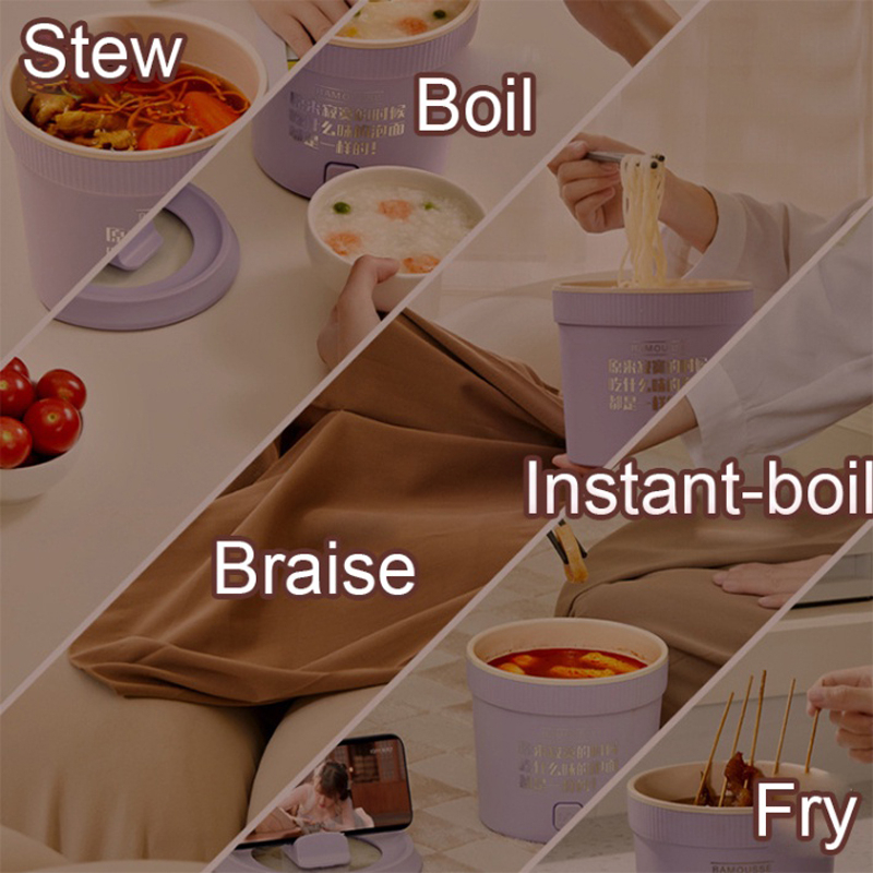 Mini portable electric cooking pot Electric rice cooker Small cooking pot Multifunctional pot ...