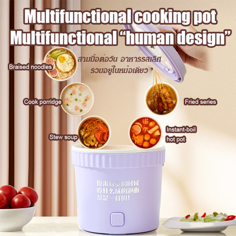 Mini portable electric cooking pot Electric rice cooker Small cooking pot Multifunctional pot ...