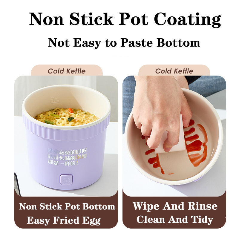 Mini portable electric cooking pot Electric rice cooker Small cooking pot Multifunctional pot ...