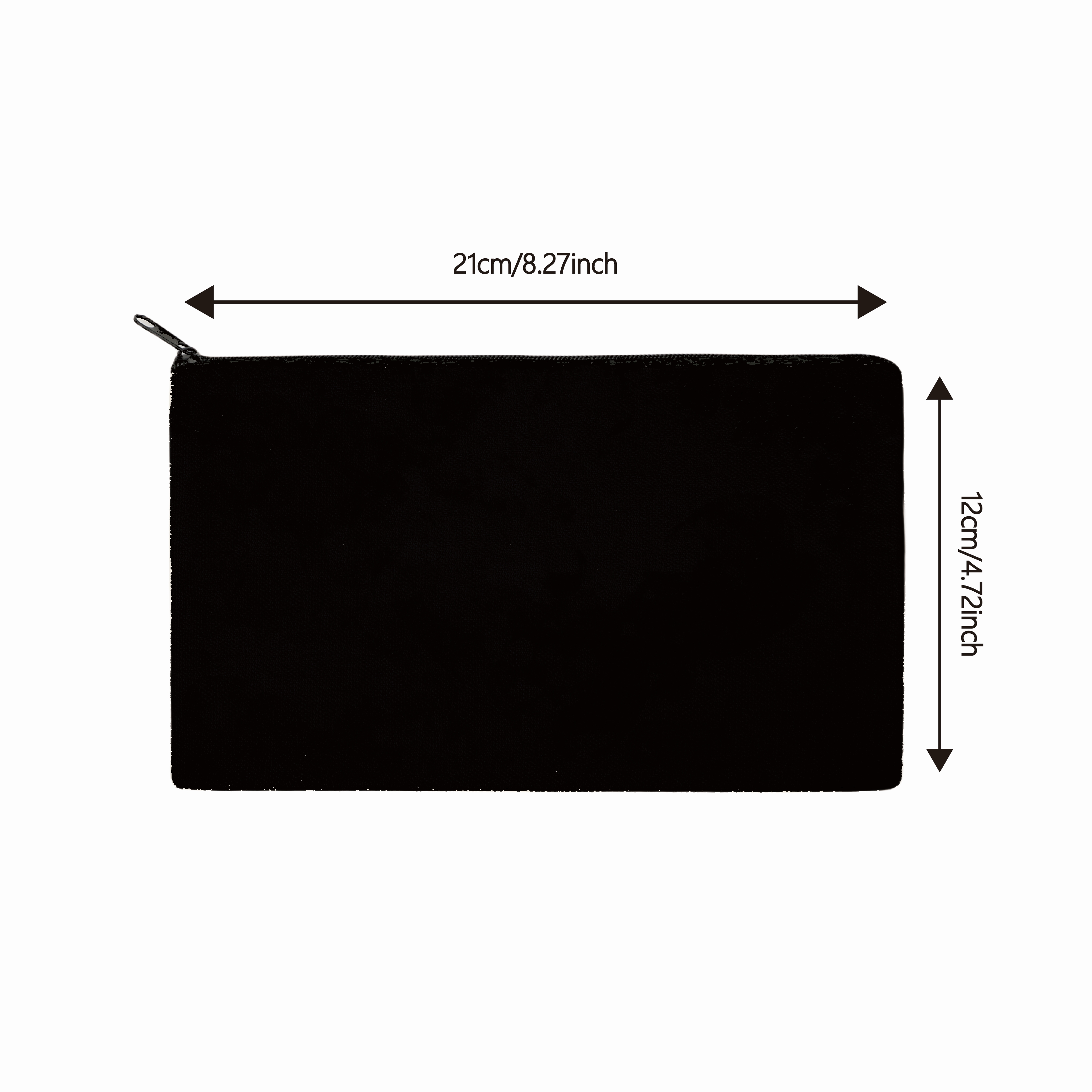 10PCS Black Canvas Zipper Bags Multifunctional Blank DIY Craft Pouches ...