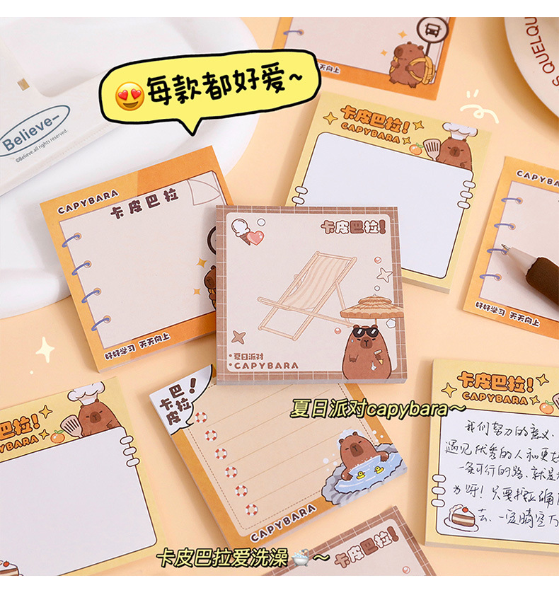 [Ready Stock] Kapibara Notepad Sticky Note Note Paper Sticker Cute ...