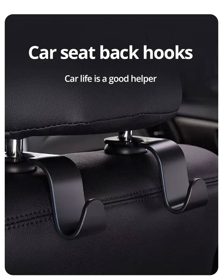 2pcs Car Seat Backrest Hooks - Multi-Functional Detachable Headrest ...