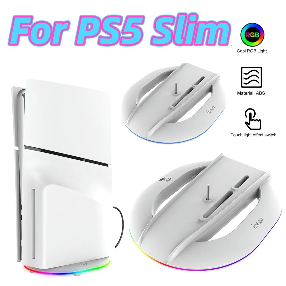 Jomaa LED Stand Suitable for PS5 Thin Console with 14 Light Mode Base ...