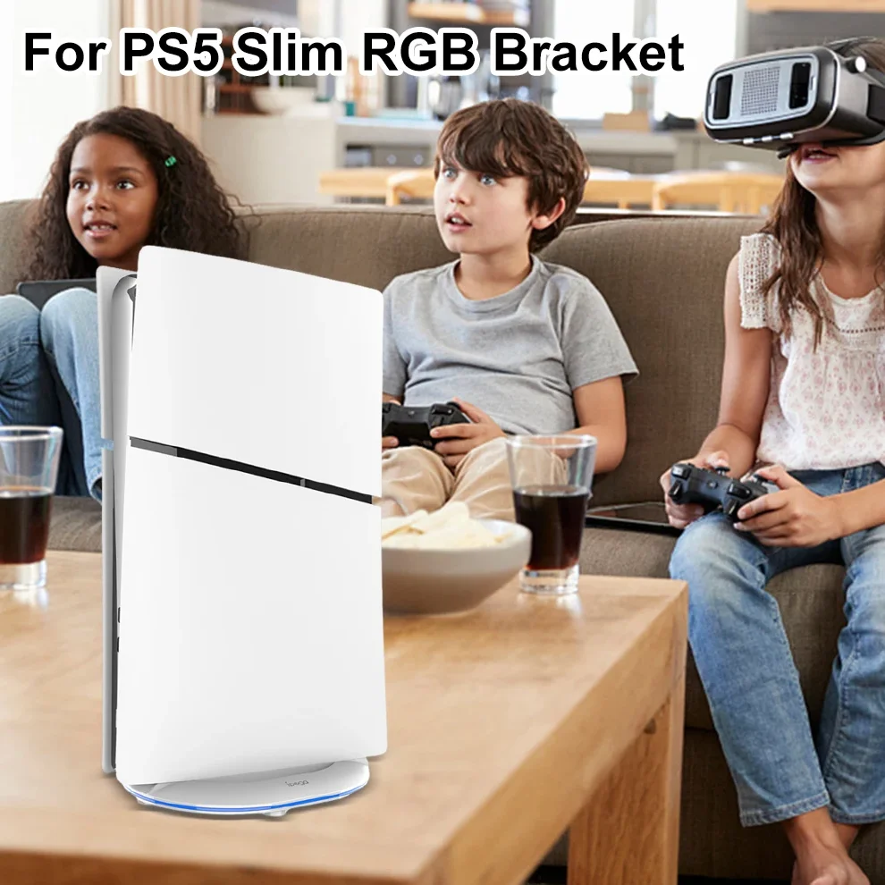 Jomaa LED Stand Suitable for PS5 Thin Console with 14 Light Mode Base ...