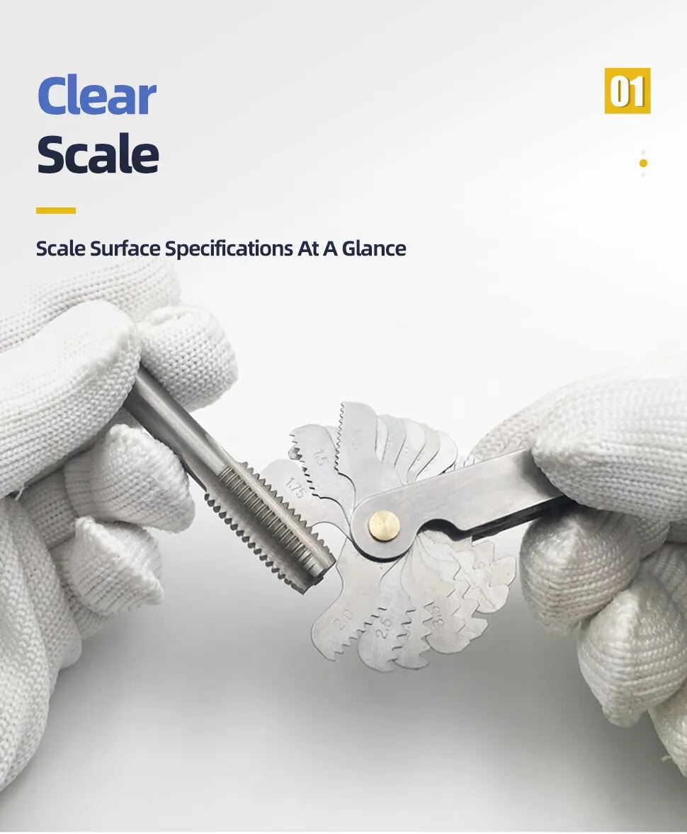 Thread Plug Gauge Metric Imperial MM Gear Tooth Screw Pitch Gage ...