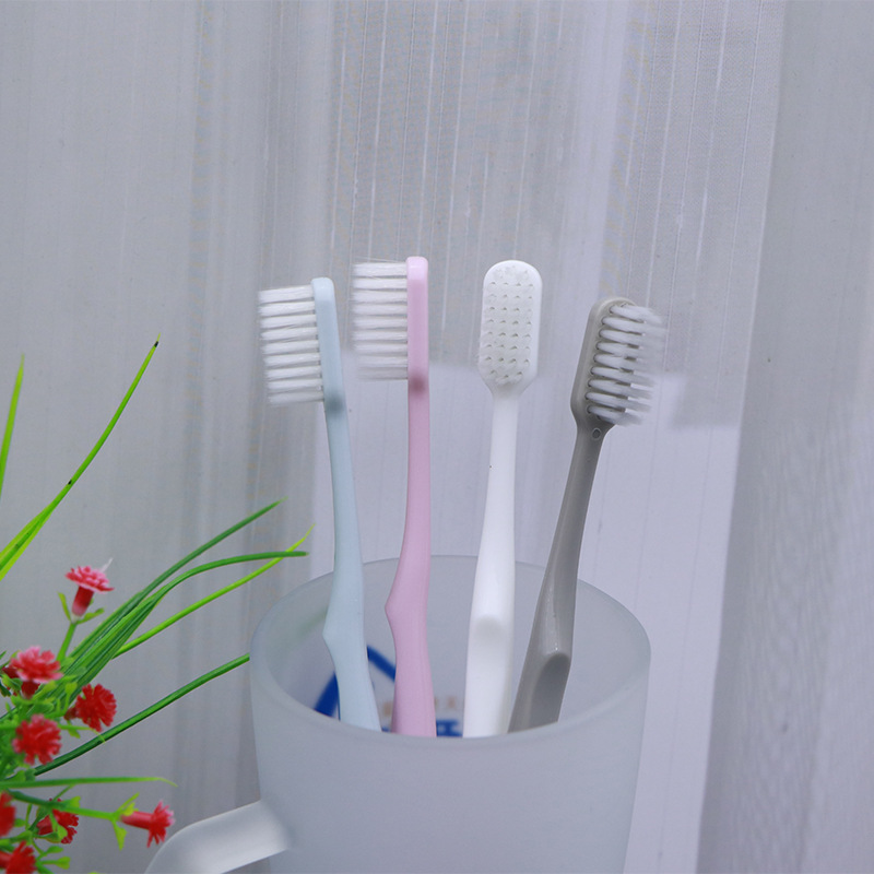 Macaron Toothbrush 4 Pcs 4 Colors Pack Bamboo Charcoal Fine Soft ...