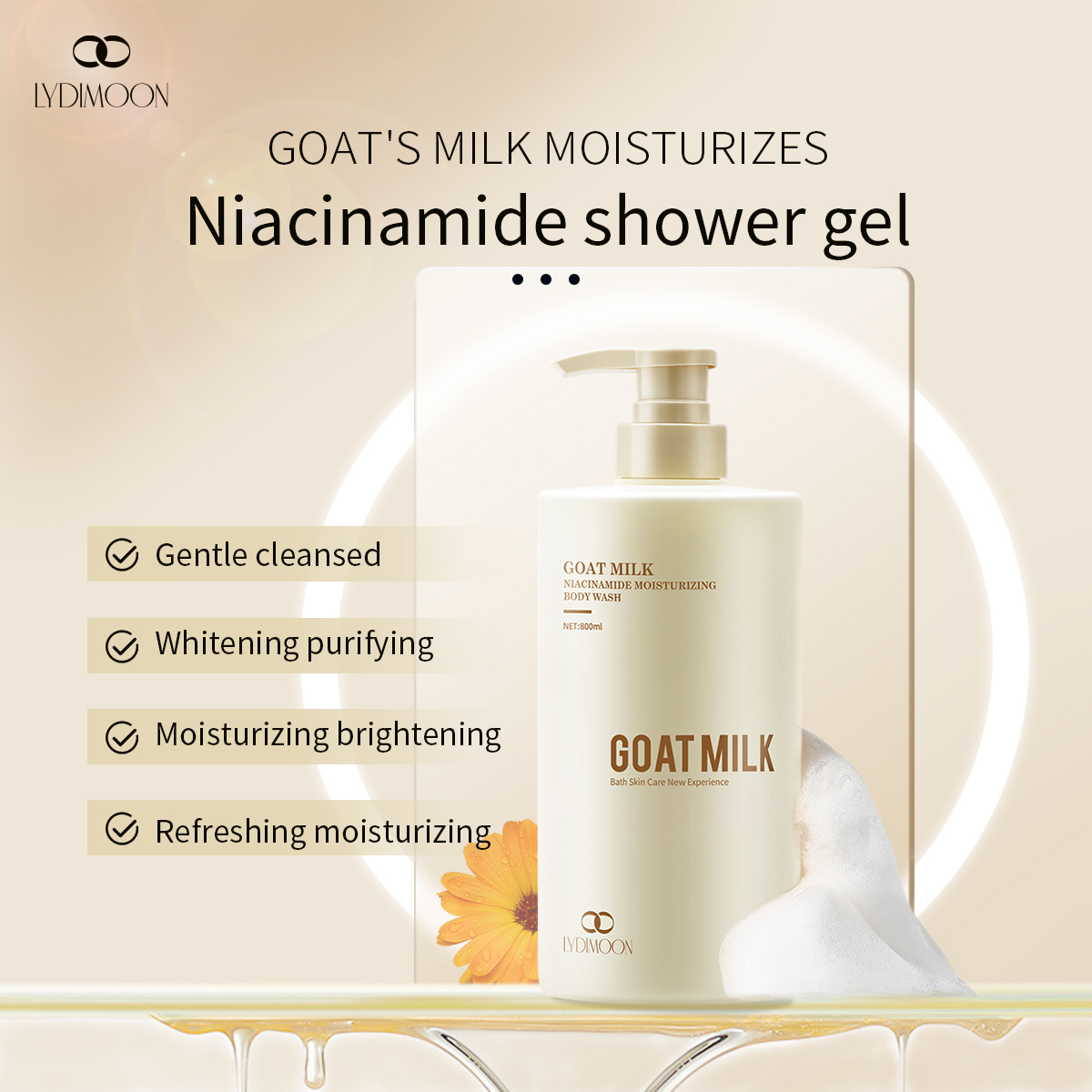 Whitening body wash Milk shower Moisturizing Shower Gel armpit ...