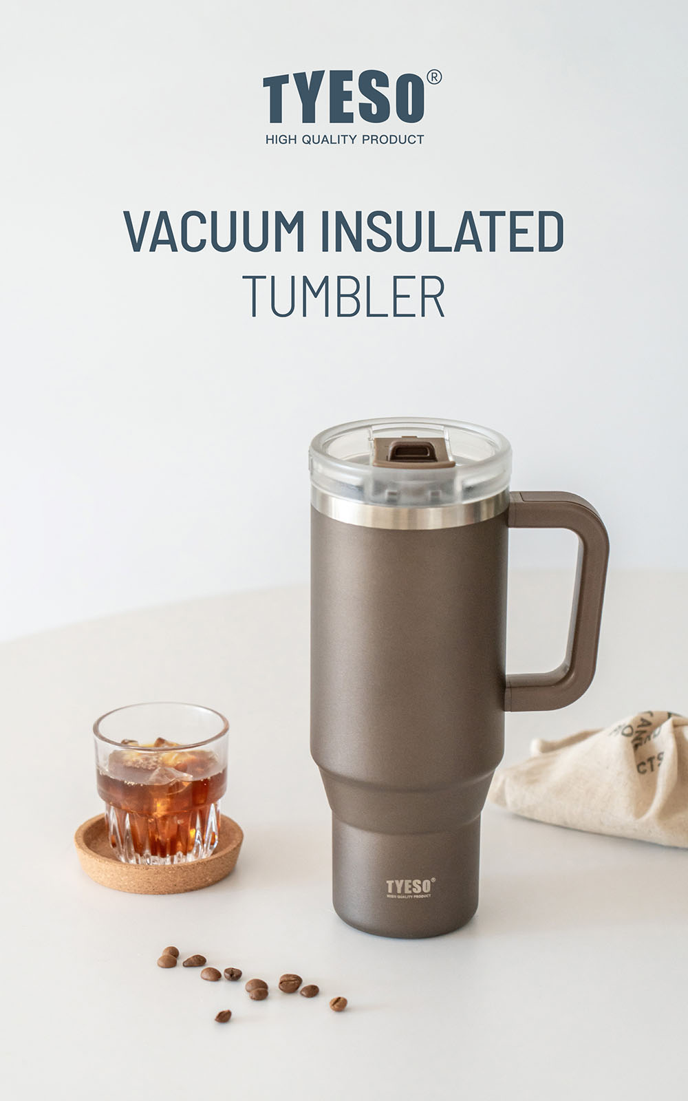TYESO TS-8866/TS-8868 900ML/1200ML Vacuum Insulated Tumbler Keep Cold ...