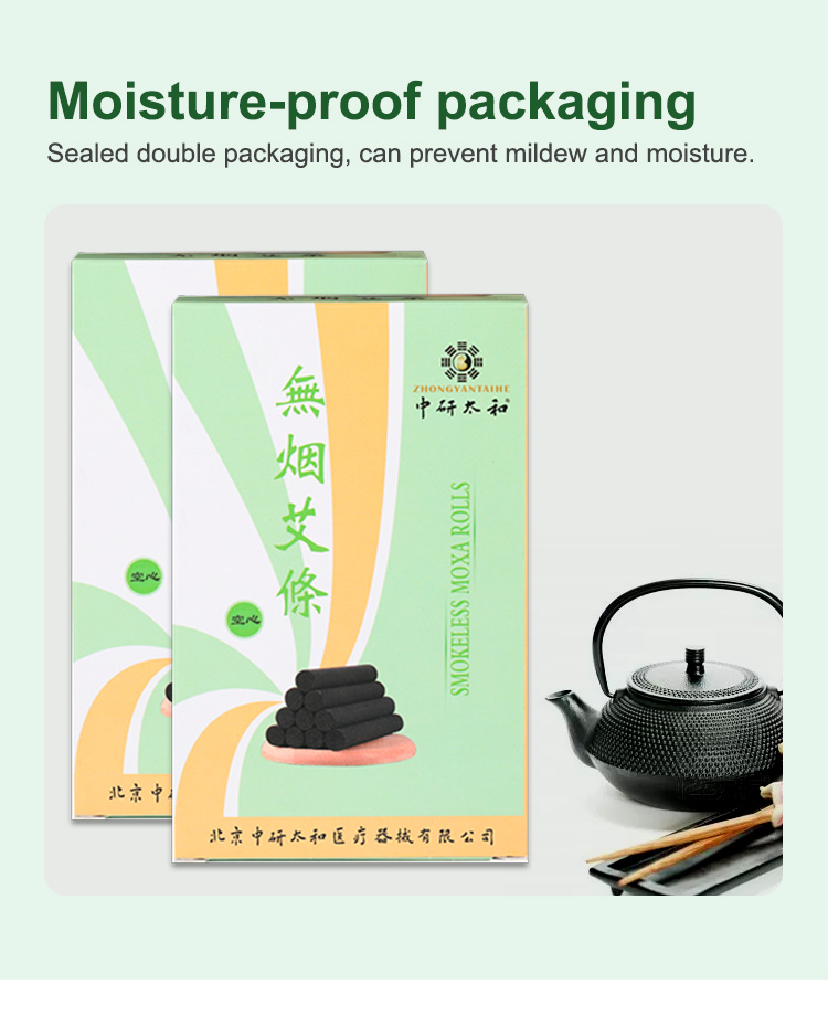 5PCS/Box Chinese Moxa Stick with Hole Handmade Moxa Roll Moxibustion ...
