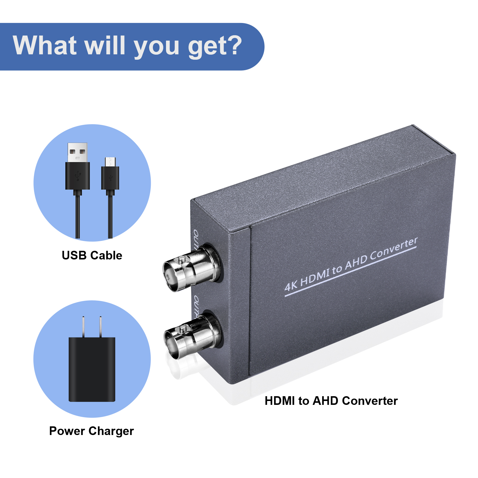 4K HDMI-Compatible To AHD Converter Full HD 4K HDMI-Compatible In To ...