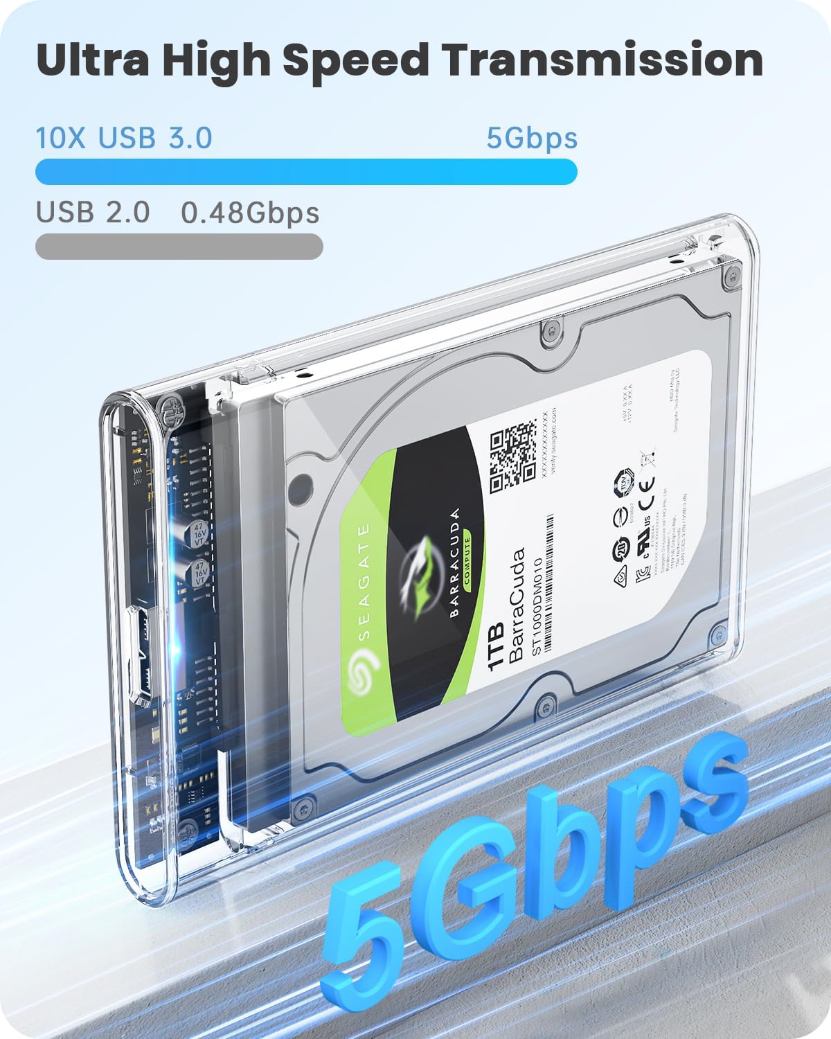 ShuoLe Hard Disk Case 2.5 Inch SSD Case SATA to USB 3.2 HDD Enclosure HDD Case UASP | Shopee ...