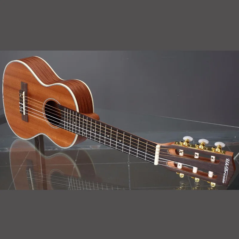 Acouway 28 inch Guitar Guitalele Guitarlele ukulele Sapele body 6 ...