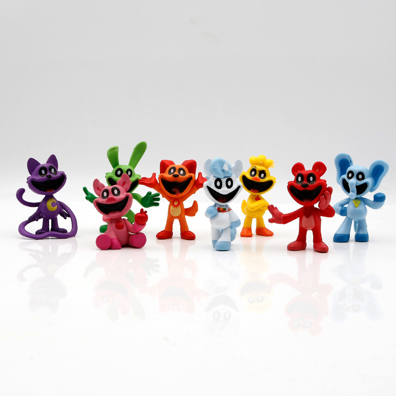 8Pcs/Set Smiling Critters Horror Game Action Figure Toy Anime Kawaii ...