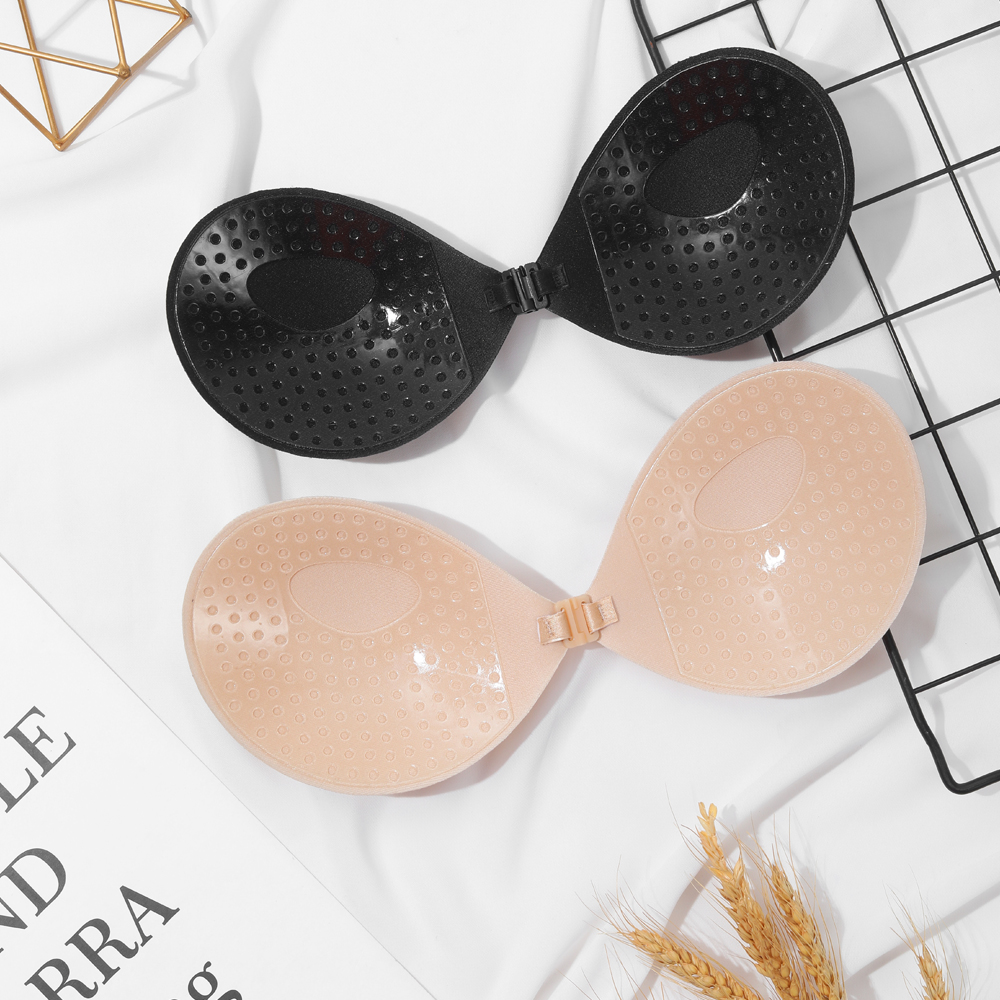 1 Pair Ladies Bra Invisible Push-Up Bra Reusable Strapless Seamless ...