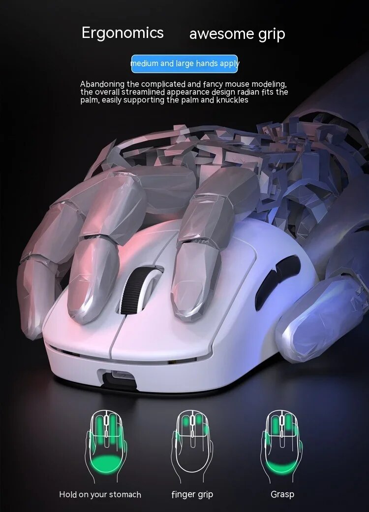 Zaopin Z2 Wireless Mouse 1K/4K/8K PAW3395 Sensor Nordic 52840 Chip ...