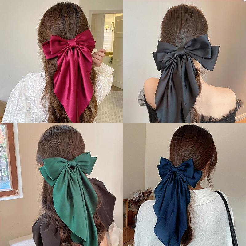 Fashionable Big Bow Hairclip Elegant Hairpin On The Back Of The Head ...