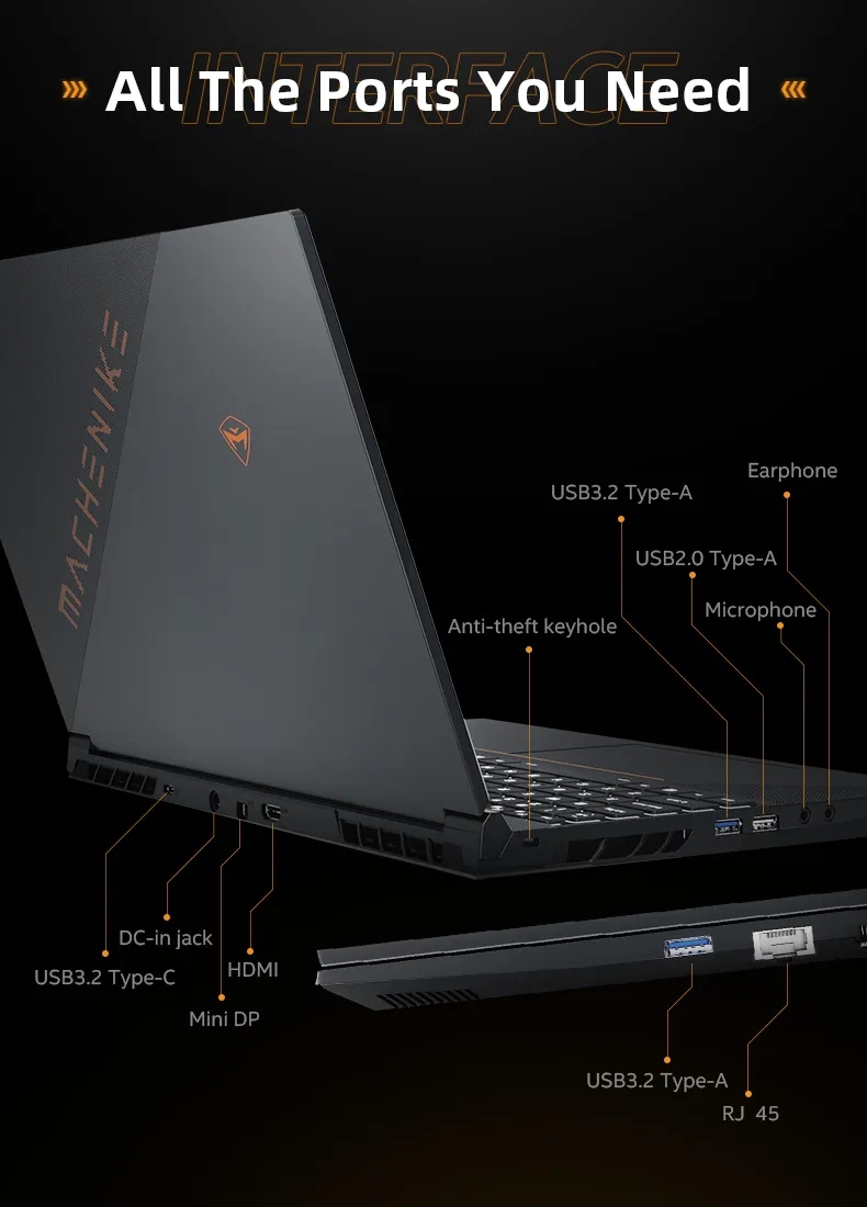 Machenike S15 12th i5 RTX3050 Gaming Laptop, Intel i5-12450H 15.6 ...