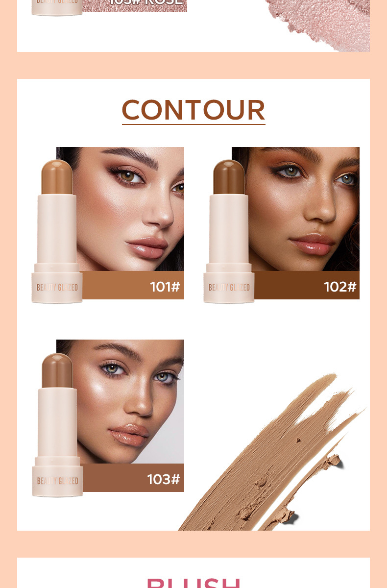 Three-color Highlighter Long-Lasting Waterproof Contouring Brighten ...