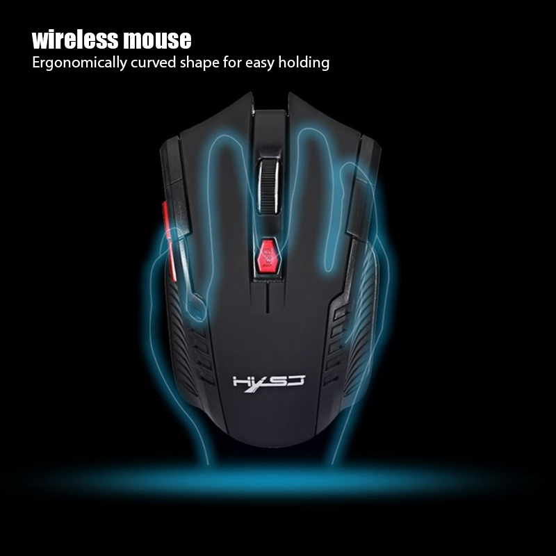 Mechanical Wireless Mouse Gaming 2.4G 3 DPI with USB Receiver for ...