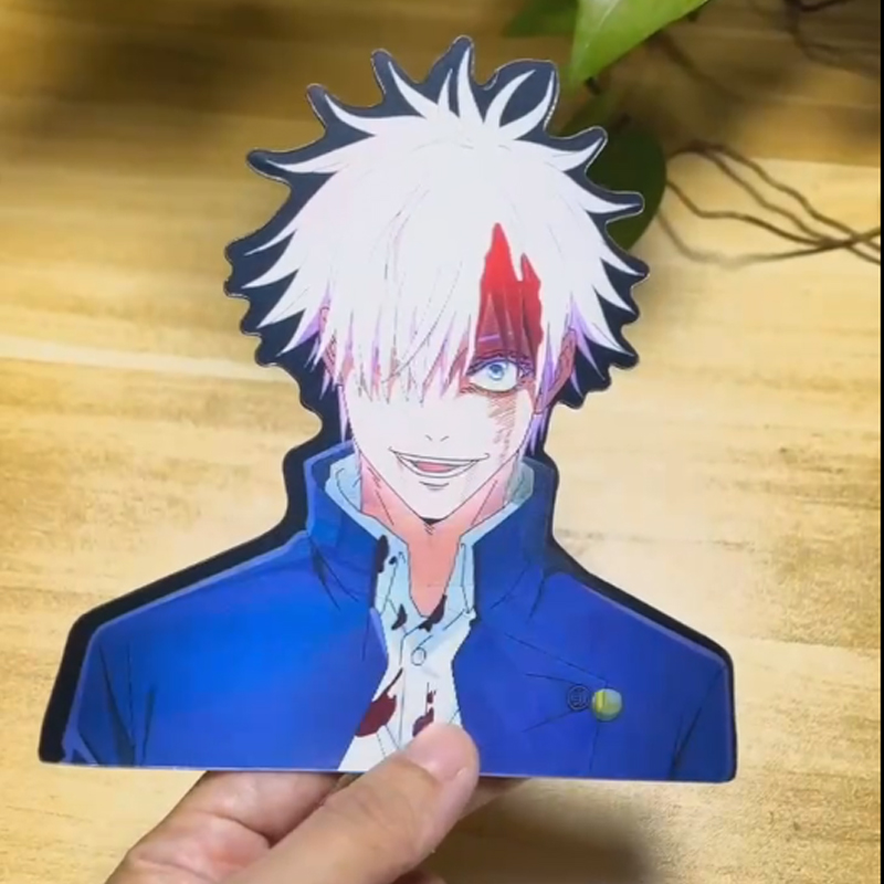 Jujutsu Kaisen Gojo Satoru Anime 3D Motion Car Stickers 3D Lenticular ...