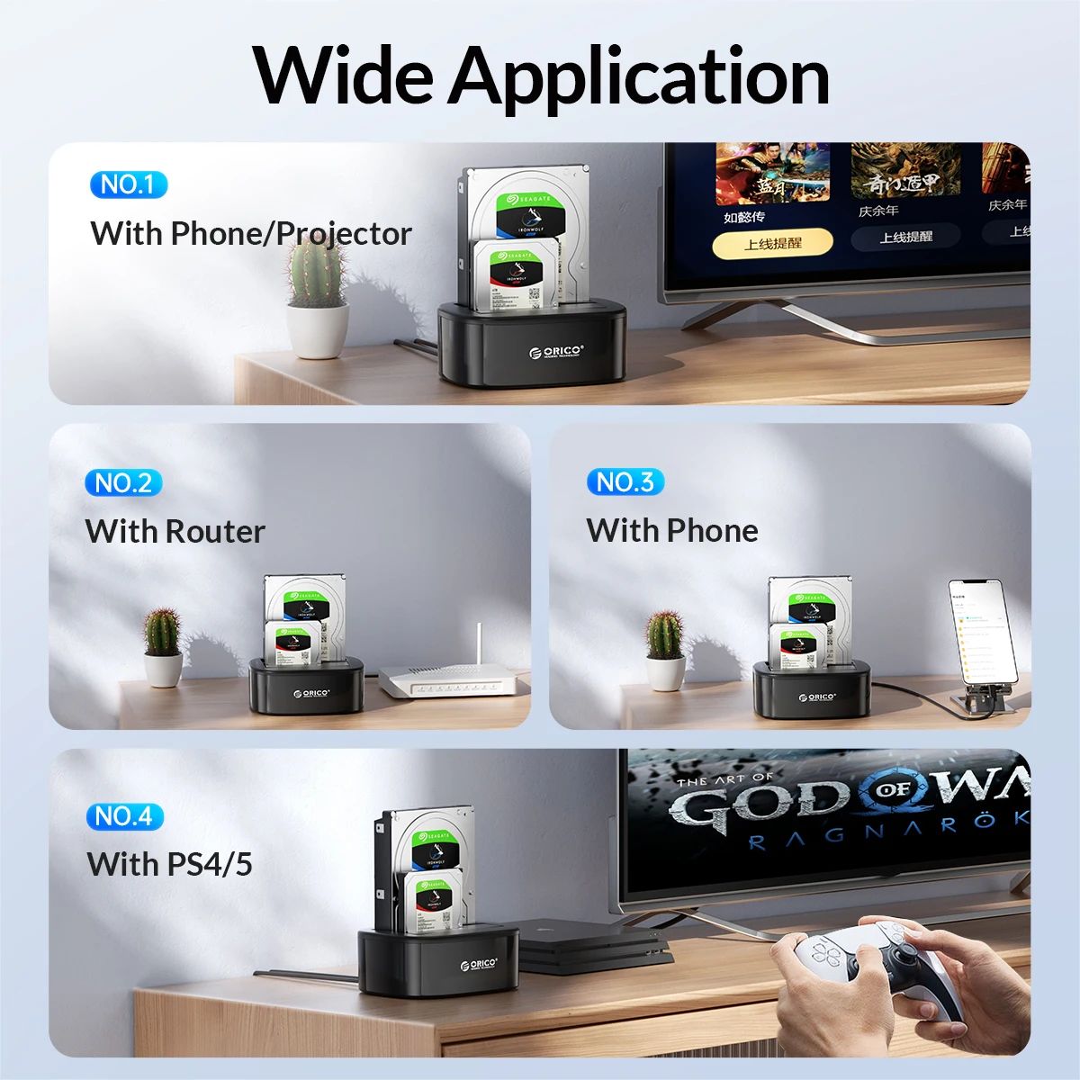 ORICO HDD Docking Station USB 3.0 Support 18TB HDD (6228US3) | Shopee ...