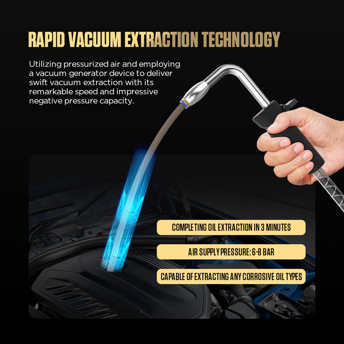 AUTOOL Pneumatic Oil Drainer Oil Extractor OD720 Oil Pump Machine With ...