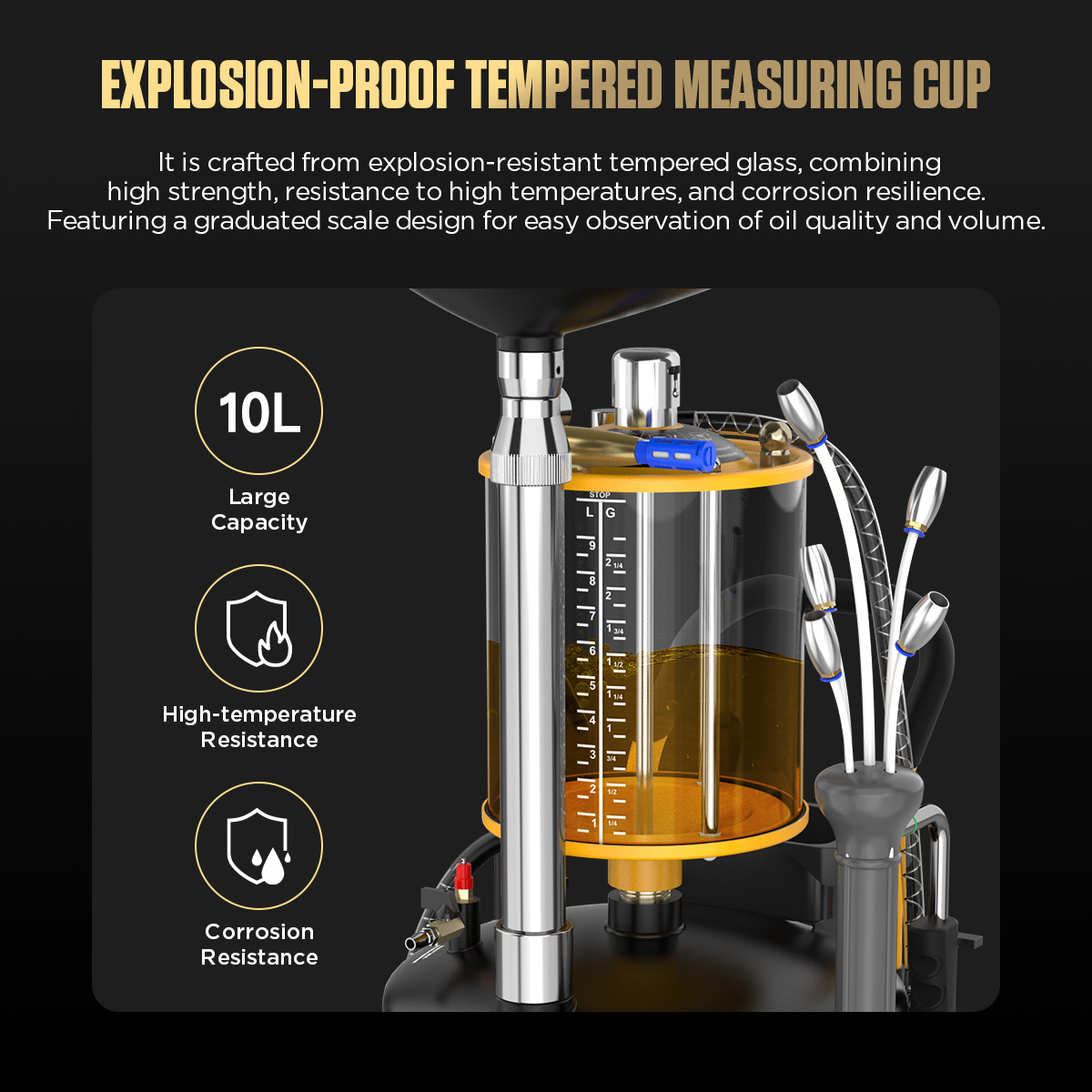 AUTOOL Pneumatic Oil Drainer Oil Extractor OD720 Oil Pump Machine With ...