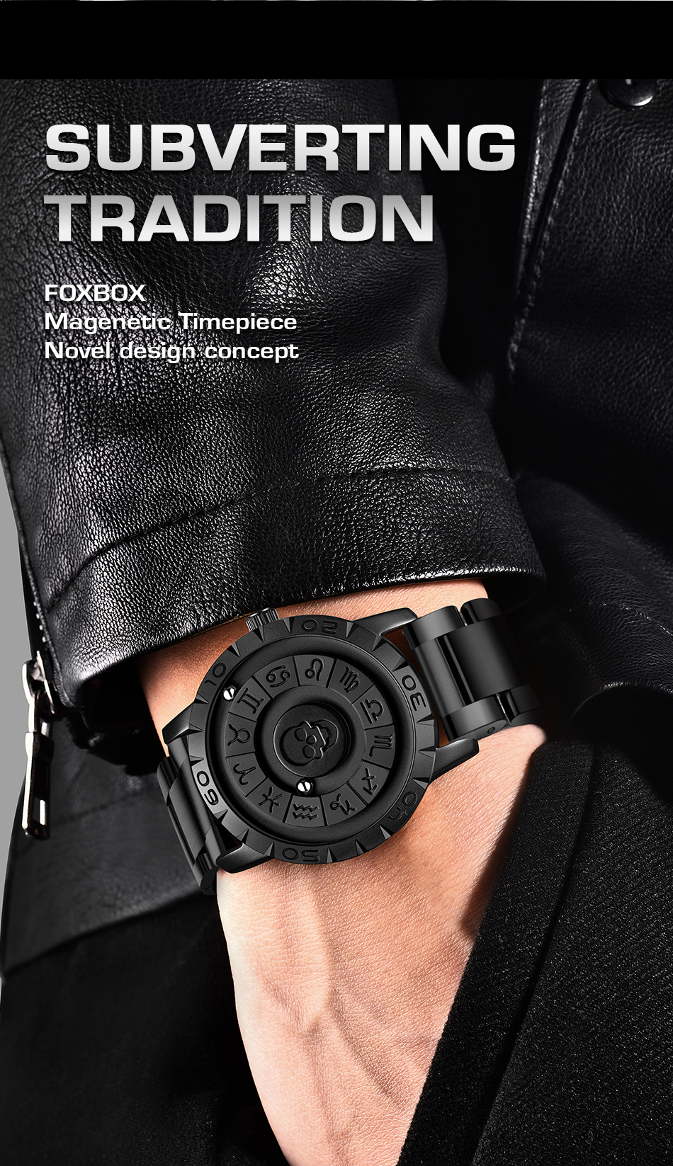 FOXBOX Jam Tangan Lelaki Men Watch Scrolling Beads Magnetic Force ...