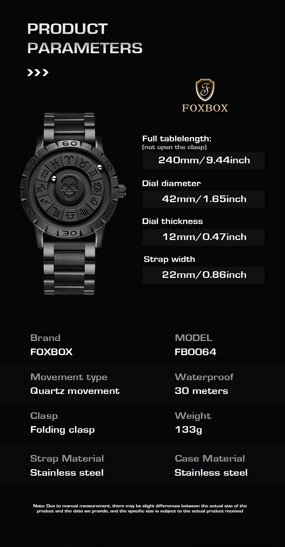 FOXBOX Jam Tangan Lelaki Men Watch Scrolling Beads Magnetic Force ...