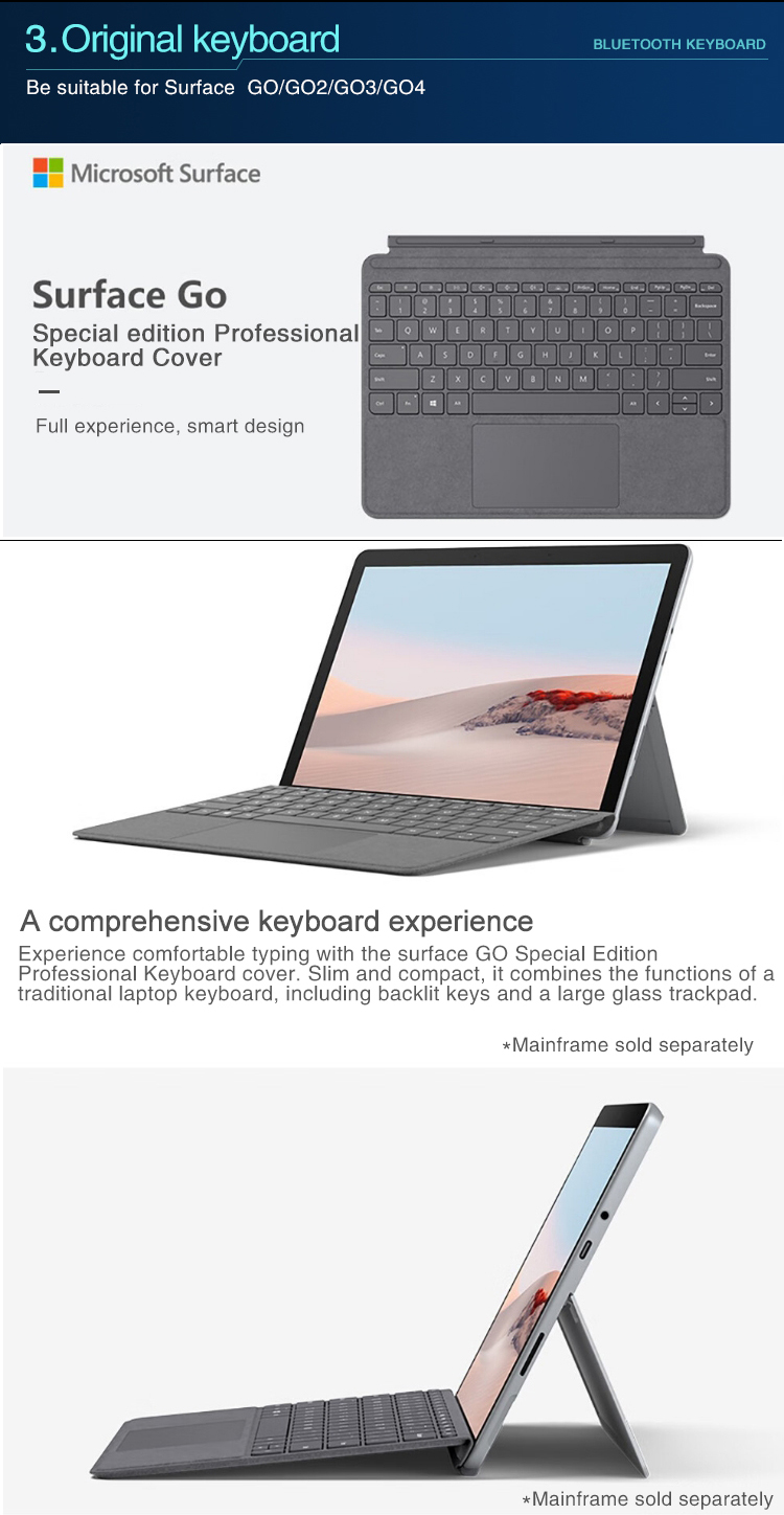 Microsoft Surface keyboard Type Cover for Surface Pro 3 4 5 6 7 7 ...