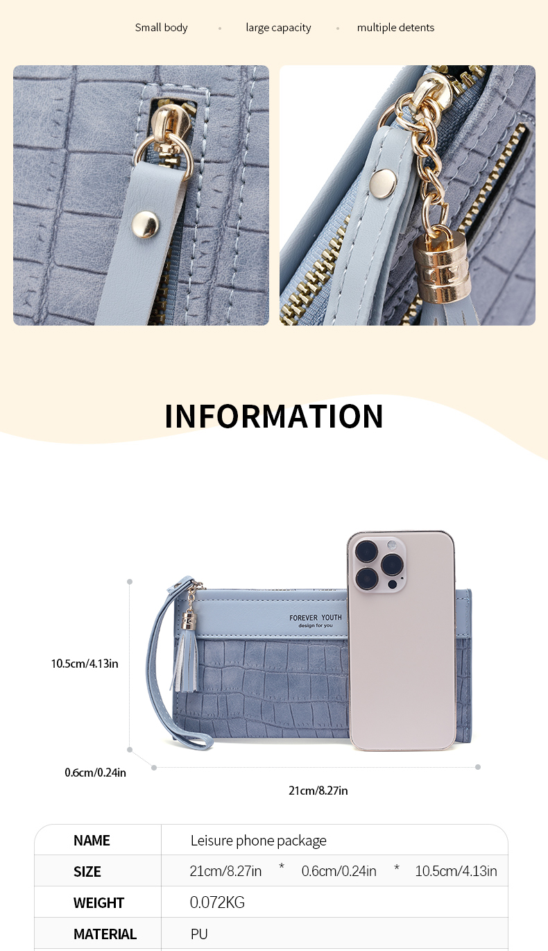 2024 new women's purse long clutch bag crocodile zip purse female ...