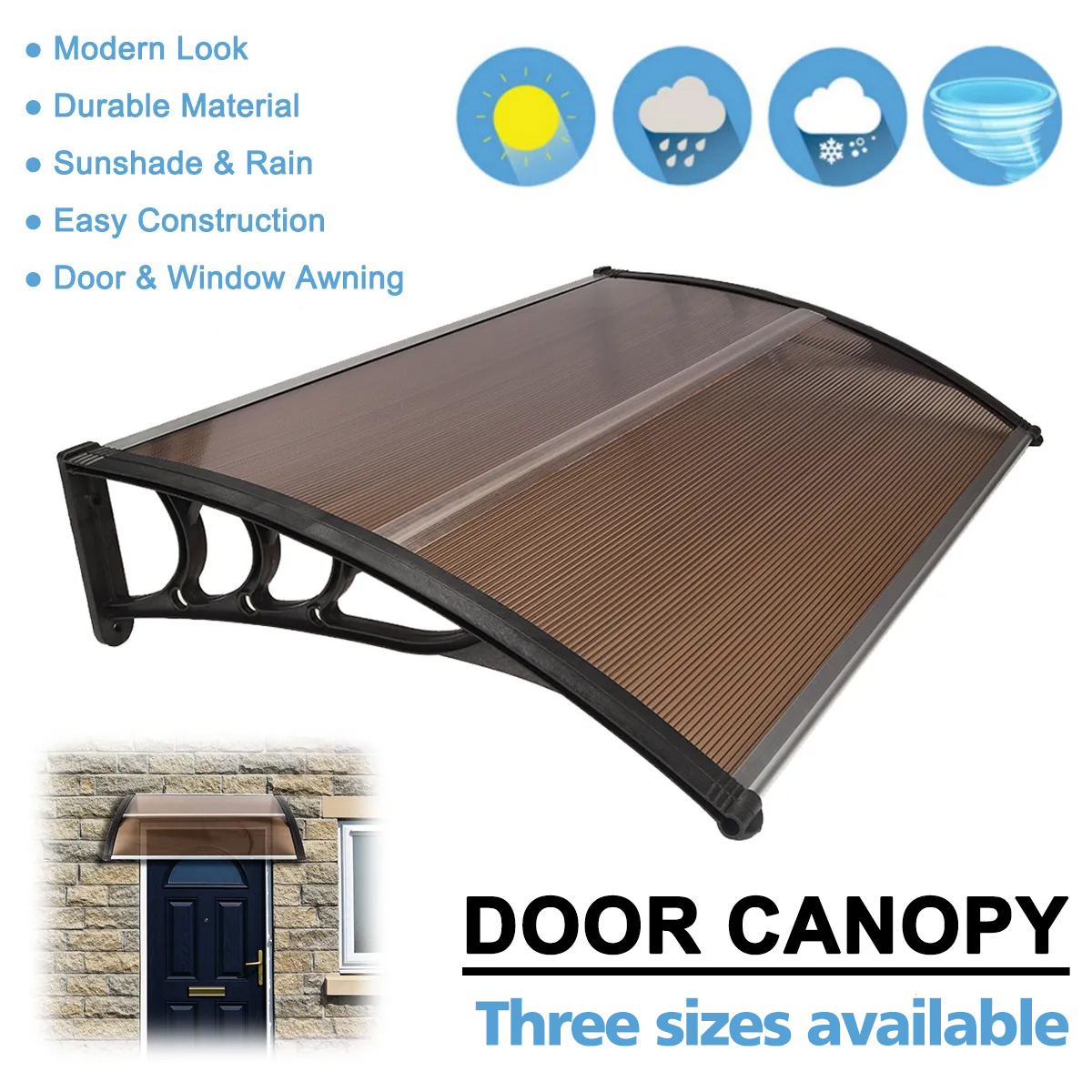 PC Durable Awning Balcony Outdoor Canopy Gazebo Cover Board Anti UV ...