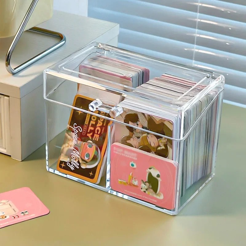 Korean Acrylic Storage Box Blind Box Card Kpop Photocard Storage Box ...