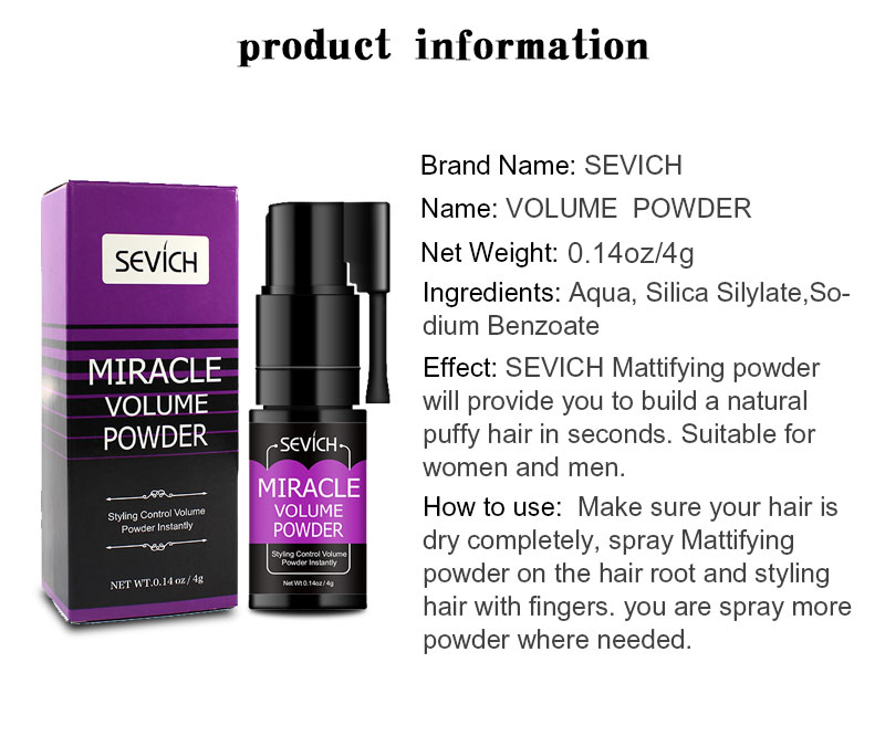 SEVICH Hair Volume Spray Hair Volumizer Fluffy Long Lasting Hair ...