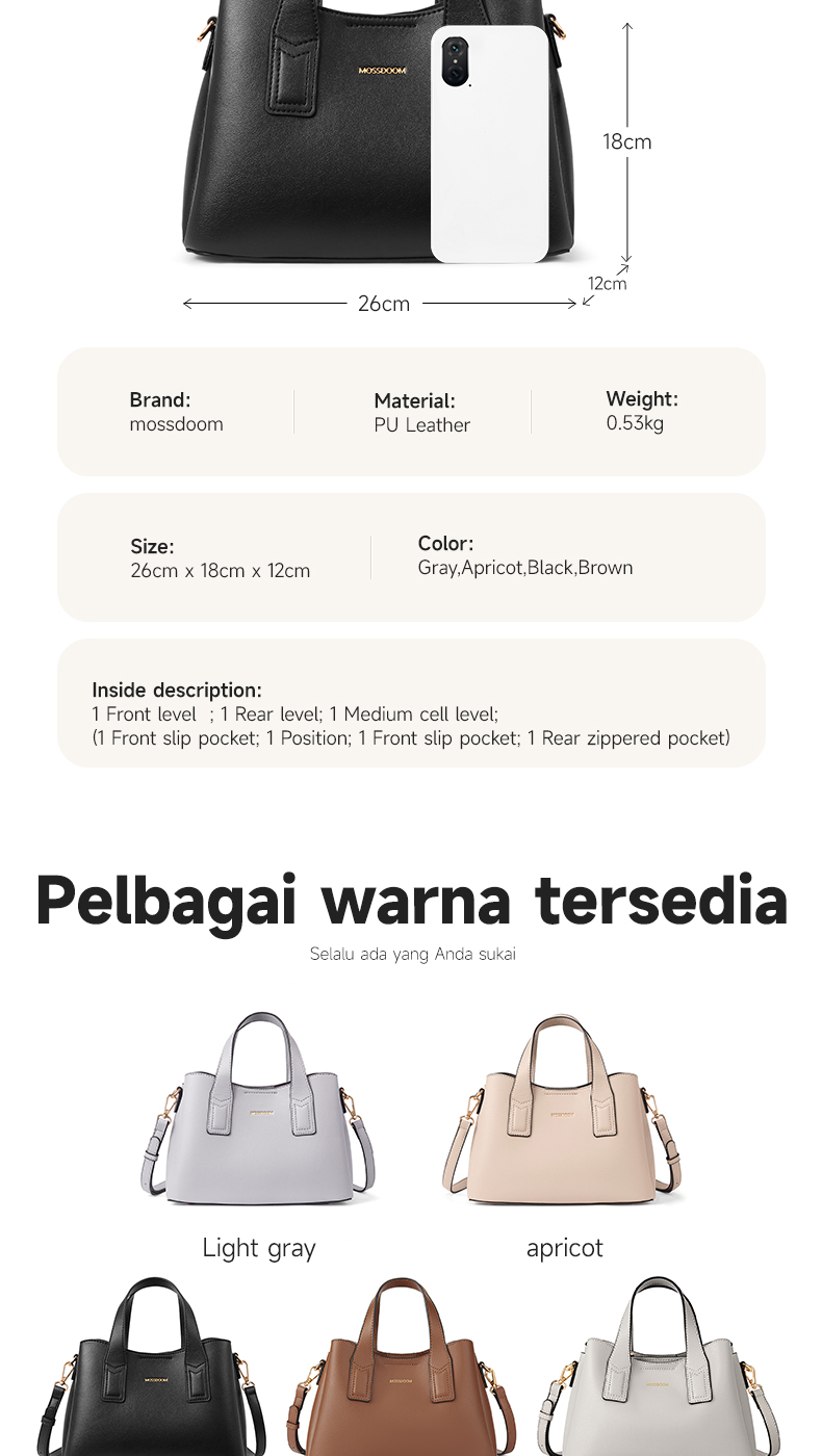 MOSSDOOM Women's BagDoce Bag Fashion Style Women's Handbag Tote Bag Can ...