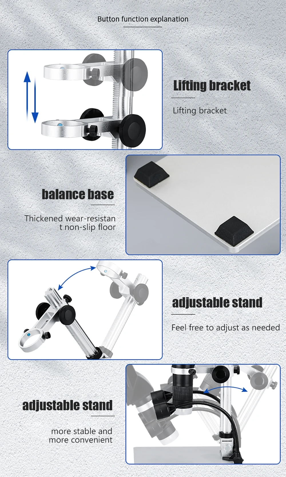 G1600 Digital Microscope 9" 12MP 1-1600X Microscope Digital Electronic ...