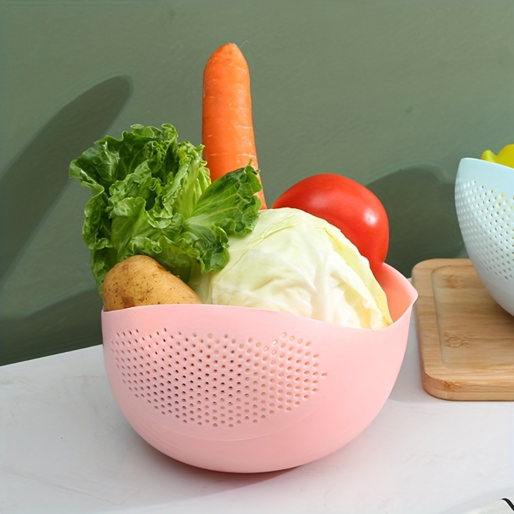 1 Multifunctional Rice Washing Basket Vegetable Fruit Drain Water ...