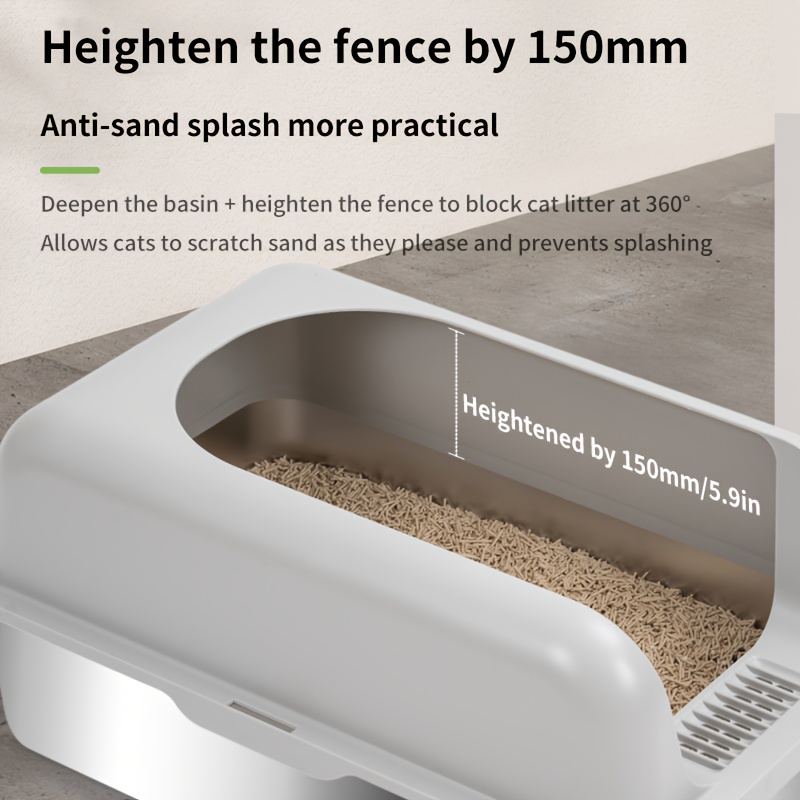 （item shipped fromSelangor）Cat litter box Stainless steel cat litter ...